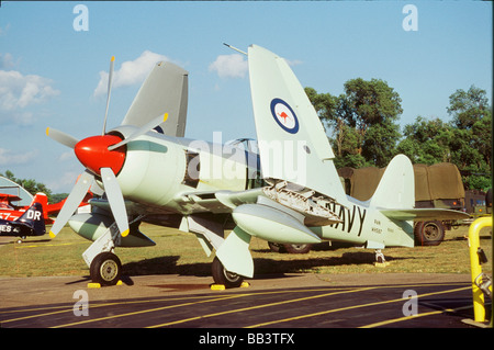 Hawker Sea Fury wing folding Stock Photo - Alamy