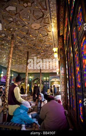 Colorful traditional Iranian restaurant in Esfahan, Iran Stock Photo ...