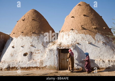 Mud homes in desert in Sarouj, Syria Stock Photo - Alamy