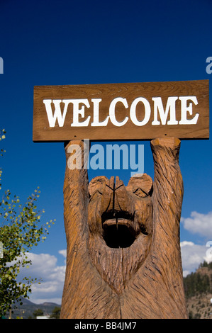 Colorado, South Fork. Wood carving Stock Photo - Alamy