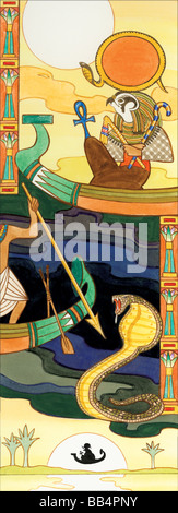 Ancient Egyptian god Ra, the deity of the sun, the most important god ...
