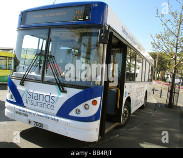 Buses at the Terminus in St Peter Port, Guernsey, Channel Islands, UK ...