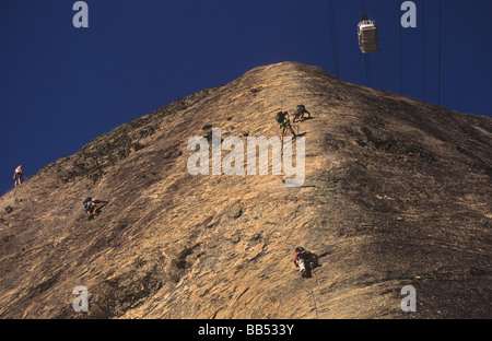 Rock Climbing Sugar Loaf Mountain Rio de Janeiro Brazil Stock Photo - Alamy