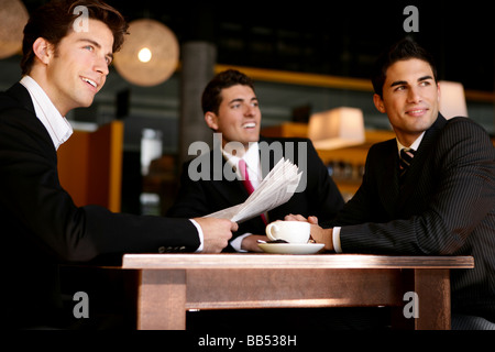 Salesmen in cafe for meeting Stock Photo - Alamy