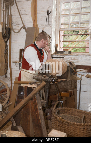 The wheelwright's workshop at Colonial Williamsburg is housed on the ...