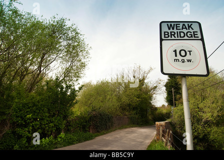 Weak bridge road sign Stock Photo - Alamy