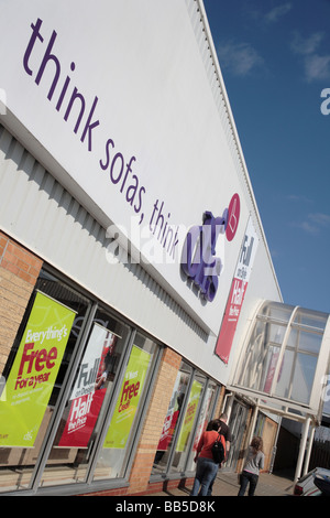 Dfs sofa store sign logo name shop exterior leeds Birstall retail Stock ...