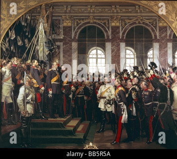 Proclamation of Wilhelm I, as German Emperor, 18 January 1871, Hall of ...