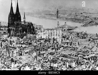 1940s RUINS OF AACHEN GERMANY DESTROYED BY ALLIED BOMBS AND WAFFEN SS ...