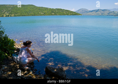 Lake view in Butrint - Buthrotum. Touristic historical attraction ...