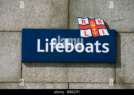 Royal National Lifeboat Institute sign Stock Photo - Alamy
