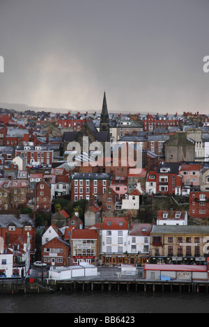 Winter storm over Whitby Stock Photo - Alamy