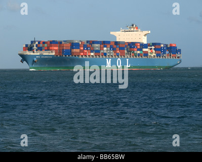Container ship Mol Celebration arriving at Southampton UK Stock Photo ...