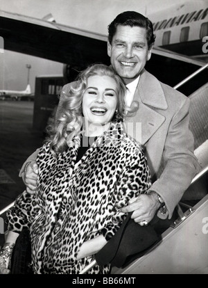 Swedish actress Anita Ekberg and her husband, American actor Rik Van ...