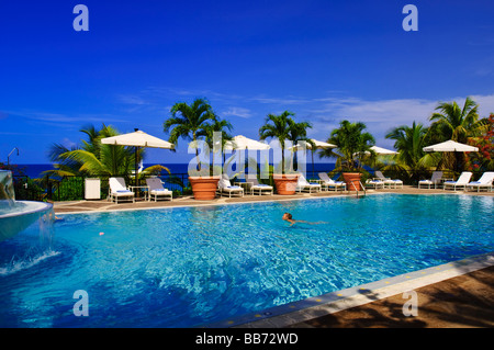 La Samana resort swimming pool St Martin st Maarten Stock Photo - Alamy