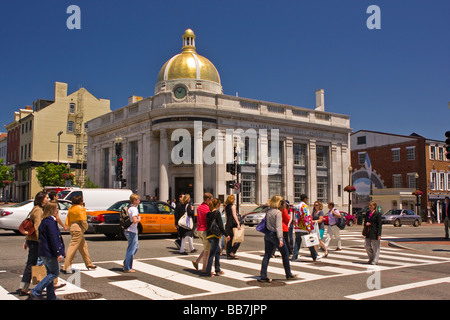 Busy street in Georgetown Washington DC USA Stock Photo - Alamy