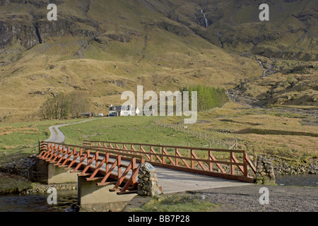 A bridge over the river Coe at Glencoe in the Scottish Highlands Stock ...