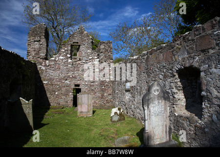 layd old church and church yard graveyard cemetary in cushendall county ...