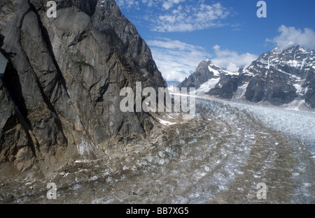 Aerial of the Ruth Glacier and The Great Gorge on Denali (Mt. McKinley ...