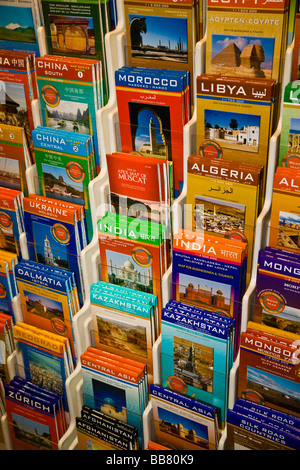 Worldwide maps in a display stand Stock Photo - Alamy