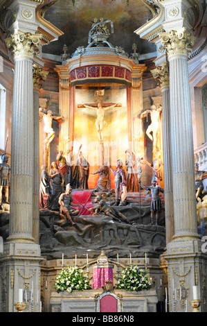 Altar of the pilgrimage church Bom Jesus, pilgrimage site, Braga ...