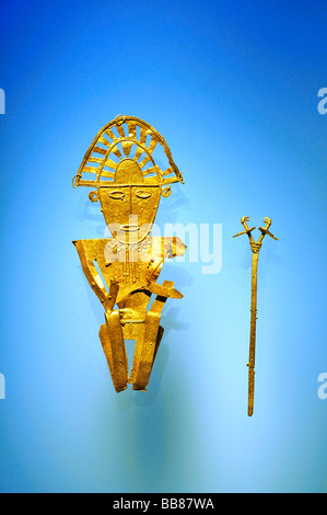 Pre Columbian Golden figure, Museo del Oro Pre-Columbian Gold Museum ...