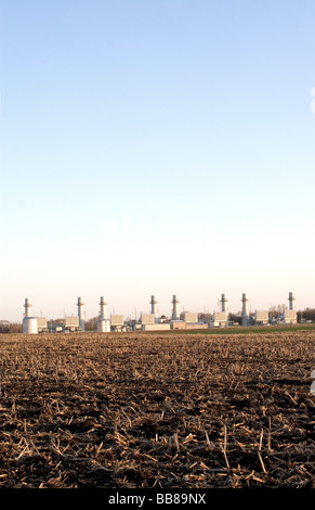 Peaker power plant at sunrise Stock Photo - Alamy