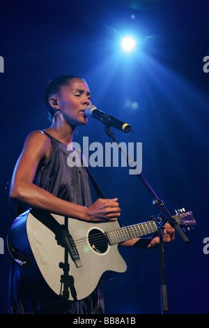 Ayo, a German-born soul singer performing live at the Blue Balls ...