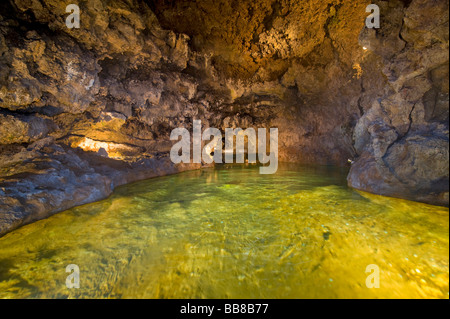 Lava caves in Grutas de São Vicente cave system, São Vicente, Madeira ...