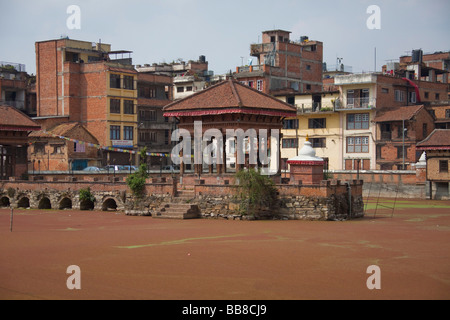 Street scene, traditional buildings, temples in Kathmandu, Nepal Stock ...