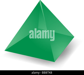 Blank empty 3d translucent pyramid shape illustration Stock Photo - Alamy