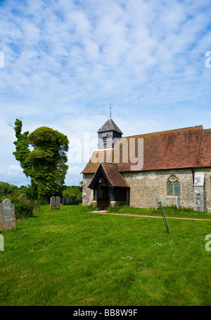 St Mary's church, Binsted, West Sussex, England. Binsted is an ancient ...