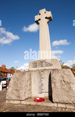 War Memorial at Cookham Berkshire, England with Remembrance Day wreaths ...