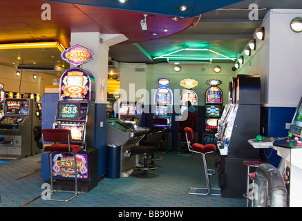 Amusement Arcade interior with slot machines UK Stock Photo - Alamy