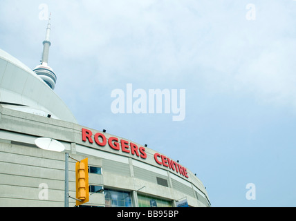 The Rogers Centre Hockey stadium, the CN Tower Toronto skyscraper high ...