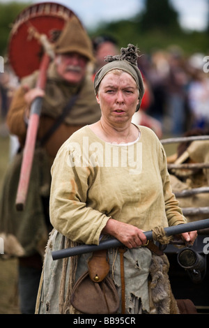 Reenactor dressed as medieval rat catcher at Tewkesbury medieval ...