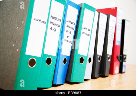 Arch Lever Files in a Row Stock Photo - Alamy