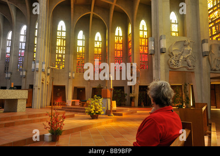 Interior, Westminster Abbey, Mission, British Columbia, Canada Stock ...
