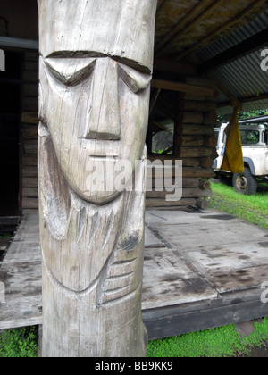A carved wooden tiki statue Stock Photo - Alamy