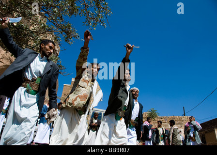 Swords dance, jambiya dance, Yemen Stock Photo - Alamy