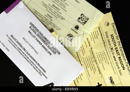 Postal voters ballot papers for the European Parliament and Local ...
