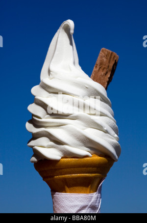 Ice Cream cone with chocolate flake or 99 Stock Photo - Alamy