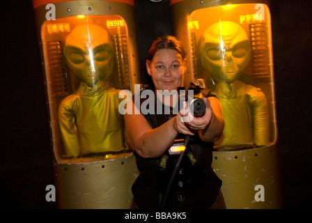 alien laser attack game Stock Photo - Alamy