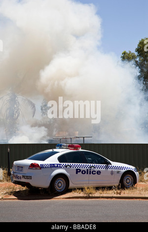 Police car at roadside Stock Photo - Alamy