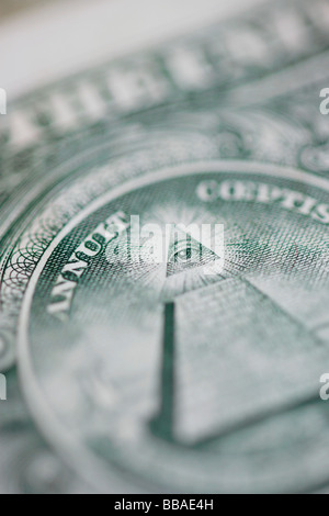 Detail of an American one dollar bank note Stock Photo - Alamy