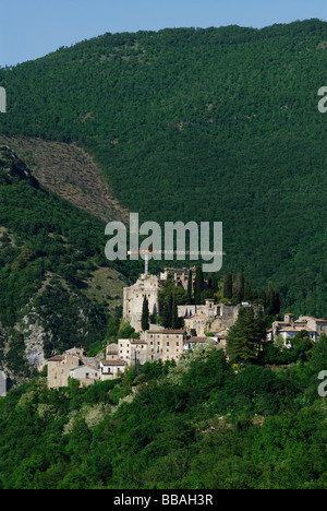 Castle and town of Rocca Sinibalda Lazio Italy Stock Photo - Alamy