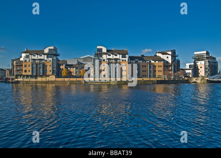 New apartments regenerated docks Leith Edinburgh Scotland Stock Photo ...