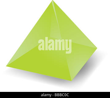 Blank empty 3d translucent pyramid shape illustration Stock Photo - Alamy