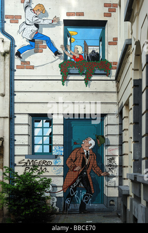 The Comic Strip Trail In Brussels, Belgium Stock Photo - Alamy