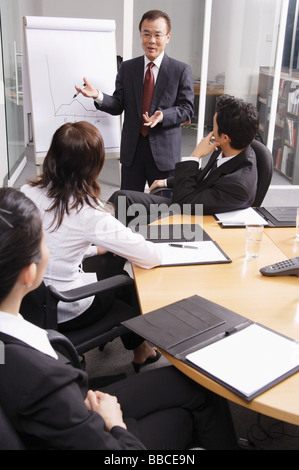 Businessman presenting to colleagues Stock Photo - Alamy